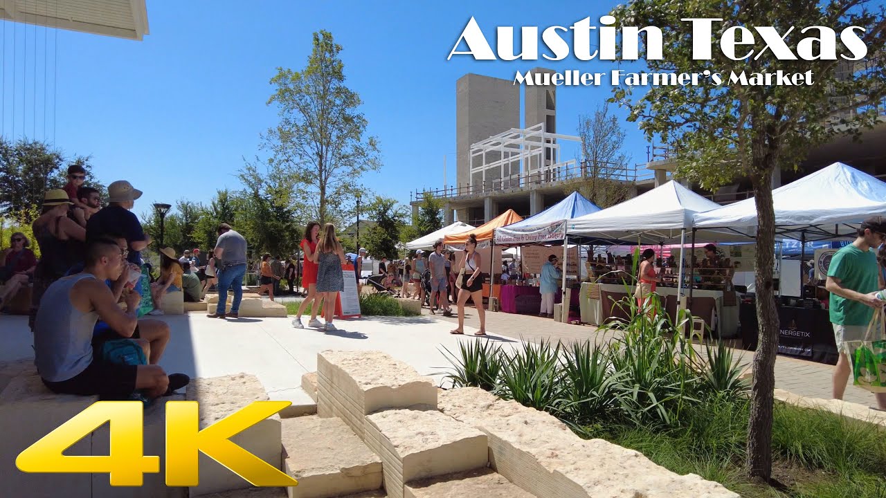 Austin Texas Mueller Farmer's Market 4k UHD Walking Video - YouTube