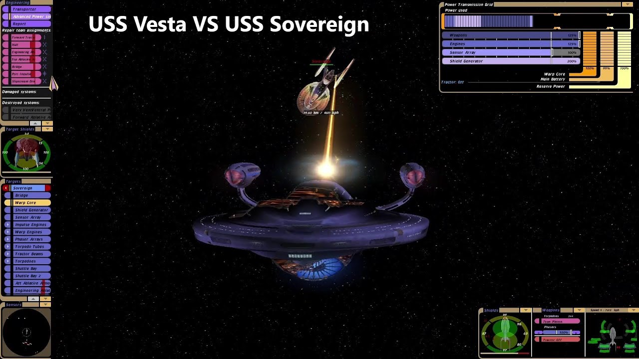 USS Vesta VS USS Enterprise E Sovereign | Star Trek Ship Battle ...