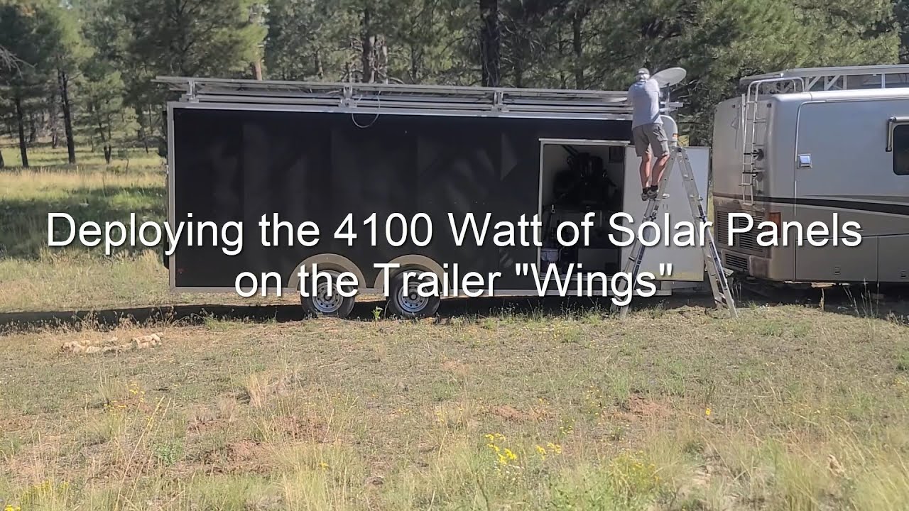 Deployment of 4100 Watt Solar Panel Trailer "Wings" - YouTube