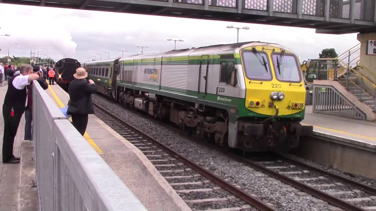 IE 201 Class locos 220 & 233 - Mk 4 Sets - Portarlington - 10/7/16 ...