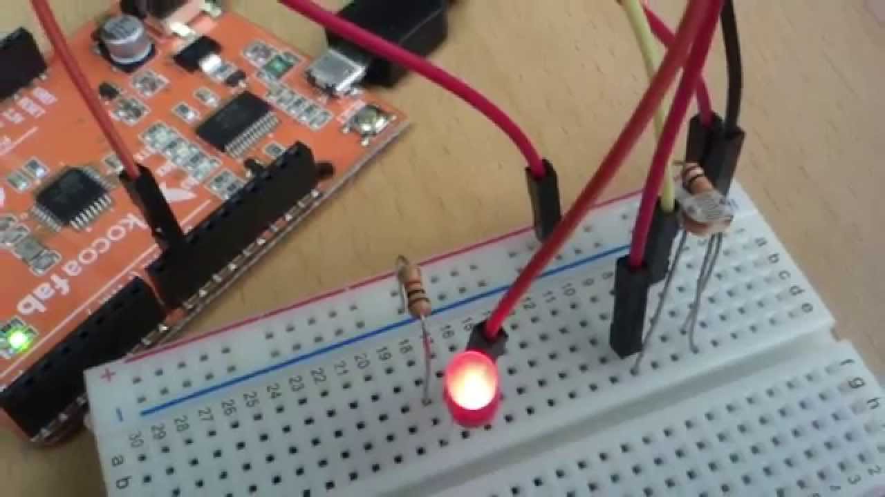 Arduino Uno 호환 오렌지보드로 조도센서를 이용해 Led 밝기 조절하기 Youtube