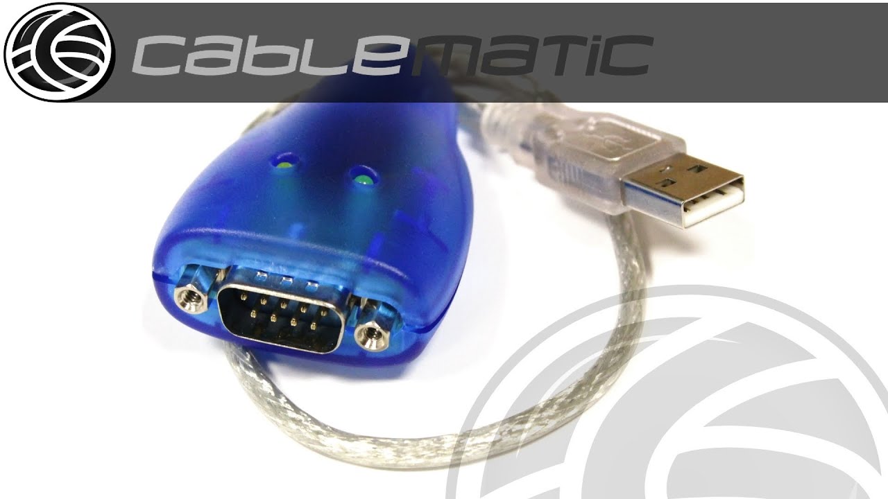 Cable USB a RS-232 VSCOM 1-Port (AM/1xDB9M) distribuido por CABLEMATIC ® - YouTube