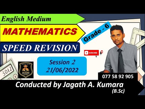 Grade 6 - Mathematics (EM) - Revision - First Term Lessons - Session 2 ...