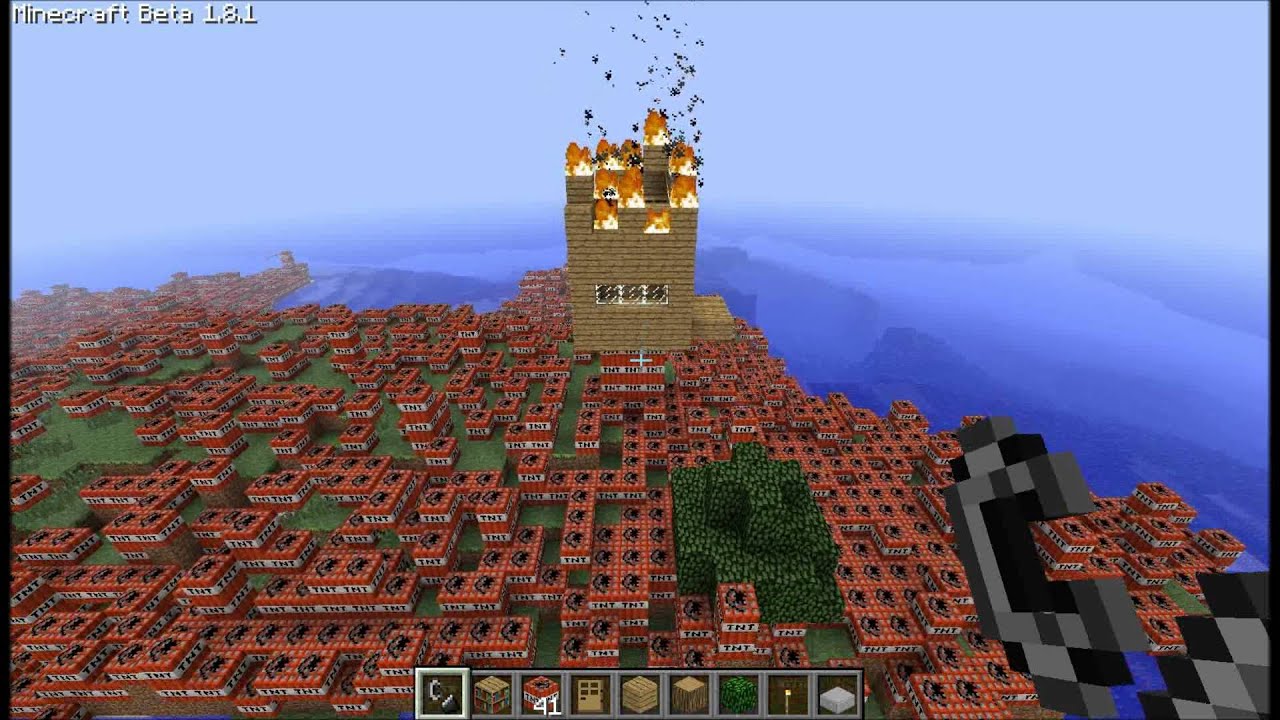 MineCraft 1.8.1-NightFall Seed+TNT =??? - YouTube