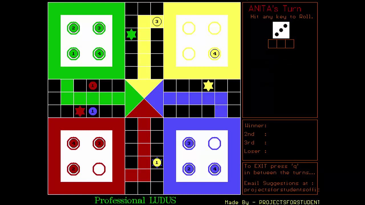 LUDO in C++ | C++ projects |Turbo c - YouTube