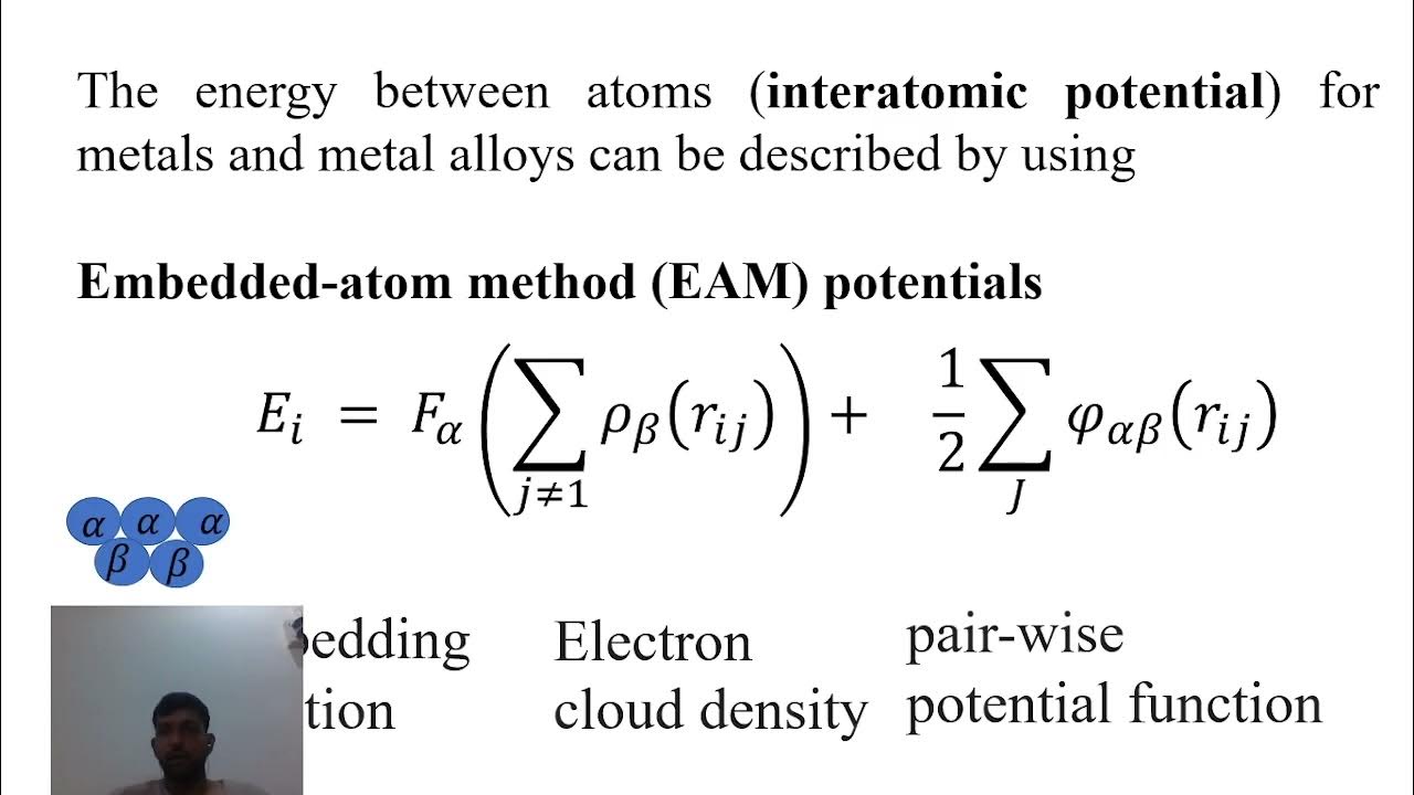 Embedded atom model based potential: English Explanation - YouTube