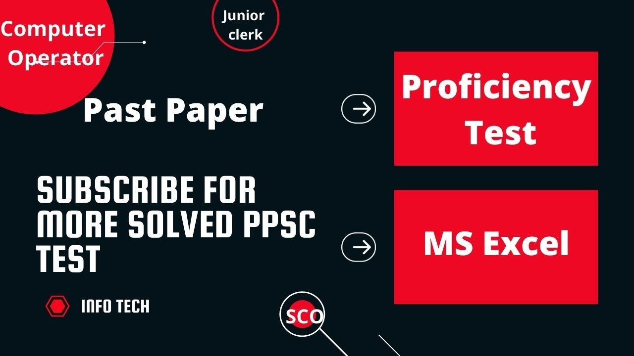 Ppsc Past Proficiency Test Solved Paper Part 2 MS Excel YouTube ppsc-past-proficiency-test-solved-paper-part-2-ms-excel-youtube