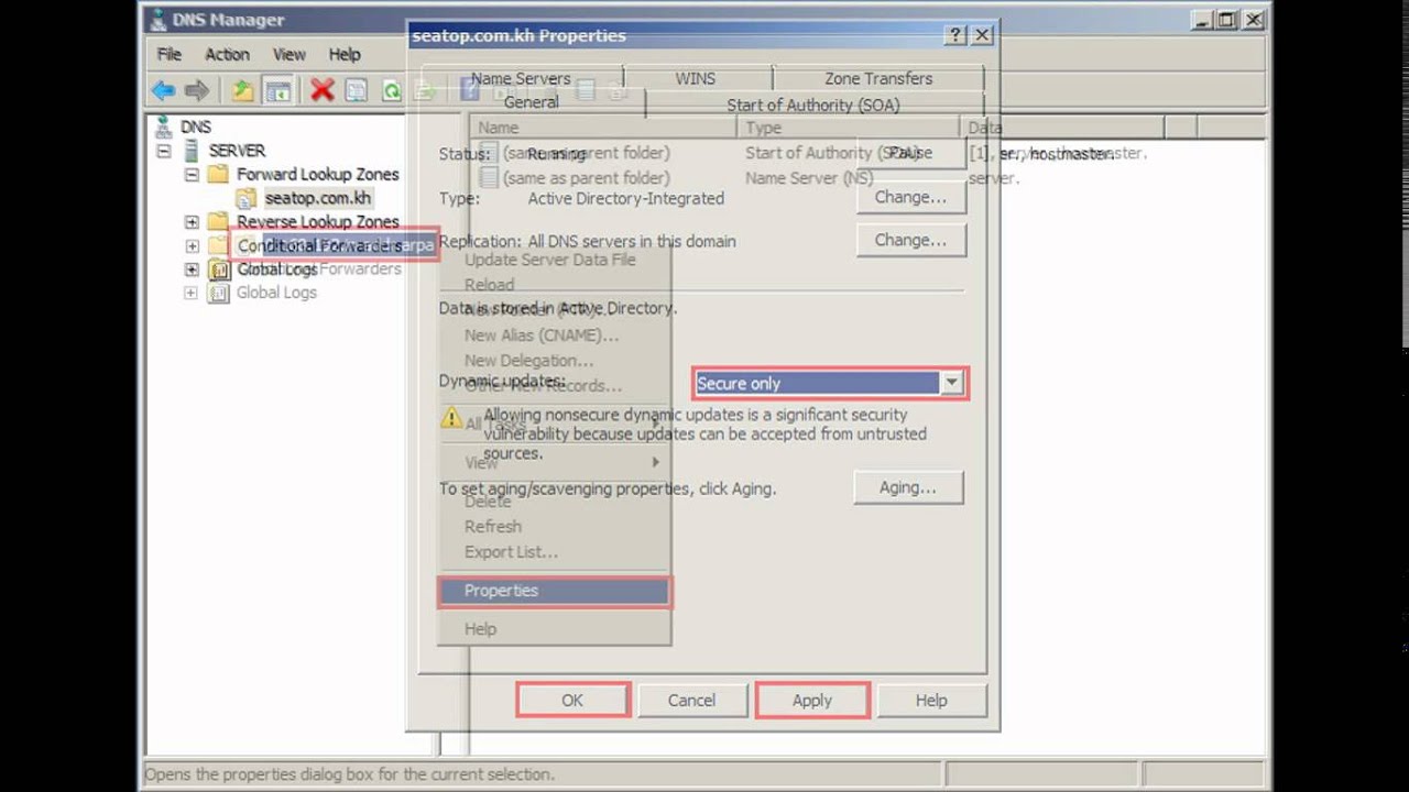 Update Dns In Windows Server 2008r2 Youtube