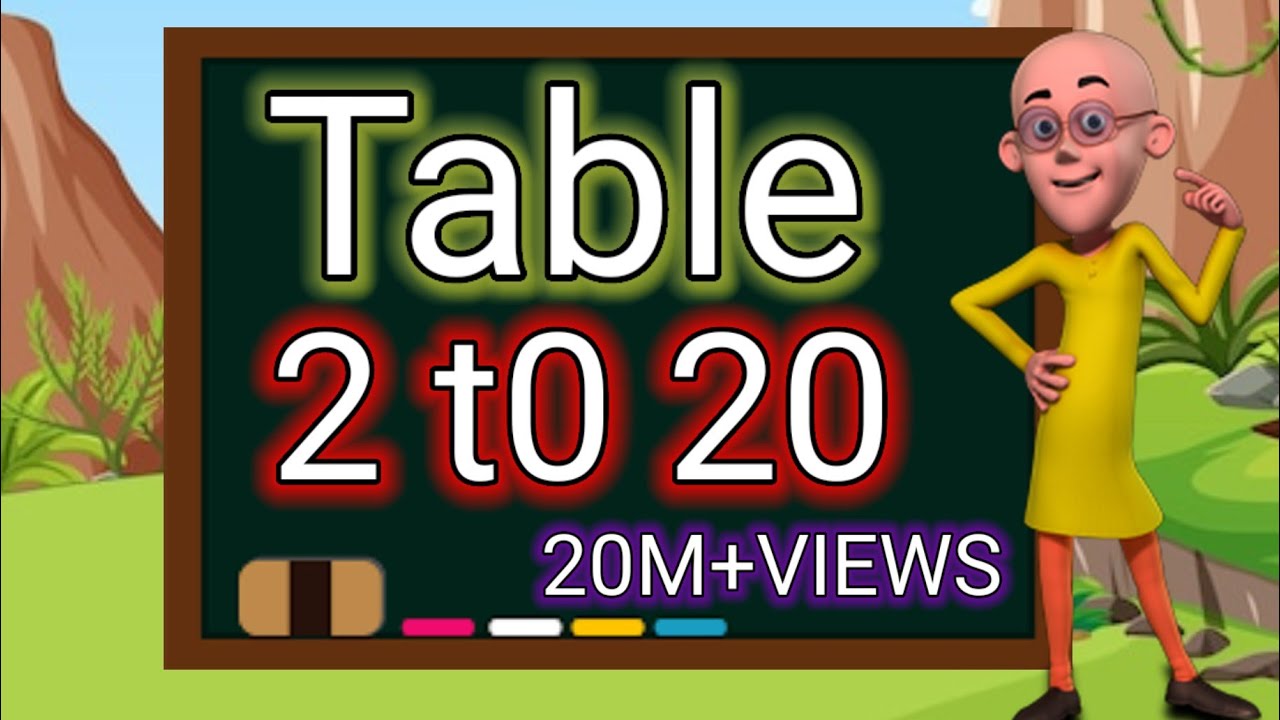 Table of 2 to 20 | Multipplication Table 2 to 20 | Elearning studio - YouTube