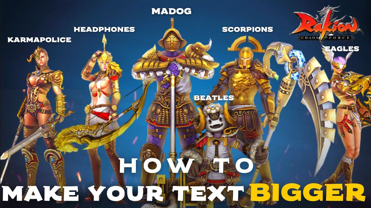 Rakion - How To Make Your Text Bigger (Bolder Text) - YouTube