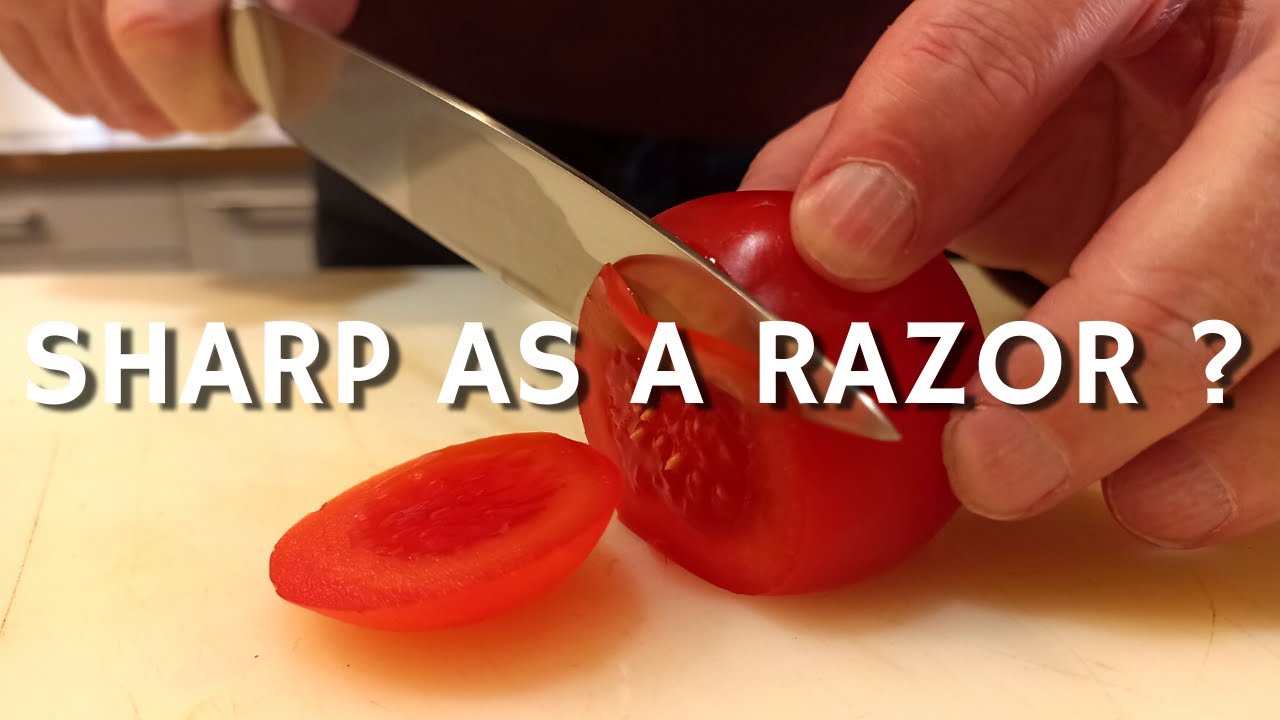 Transforming a VERY blunt kitchen knife into a razor - YouTube