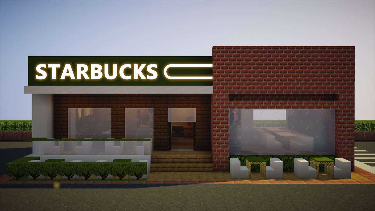How to Build Starbucks Easily || Minecraft 1.17.1 - YouTube