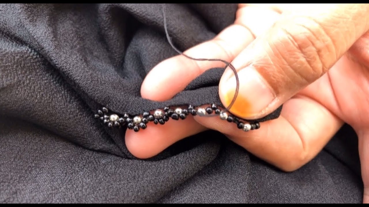 Hand Embroidery : Bead Work - YouTube