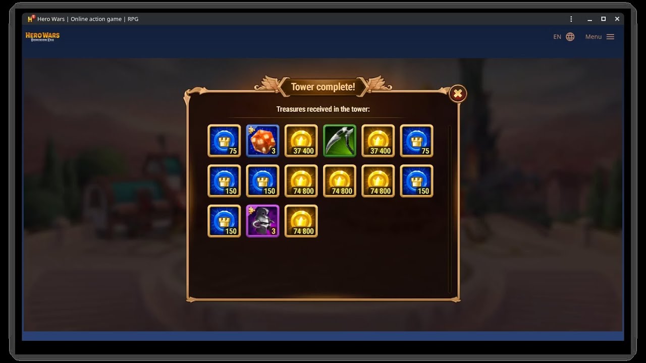 Hero Wars, Tower from 15 to 130: Tower level 27 - YouTube