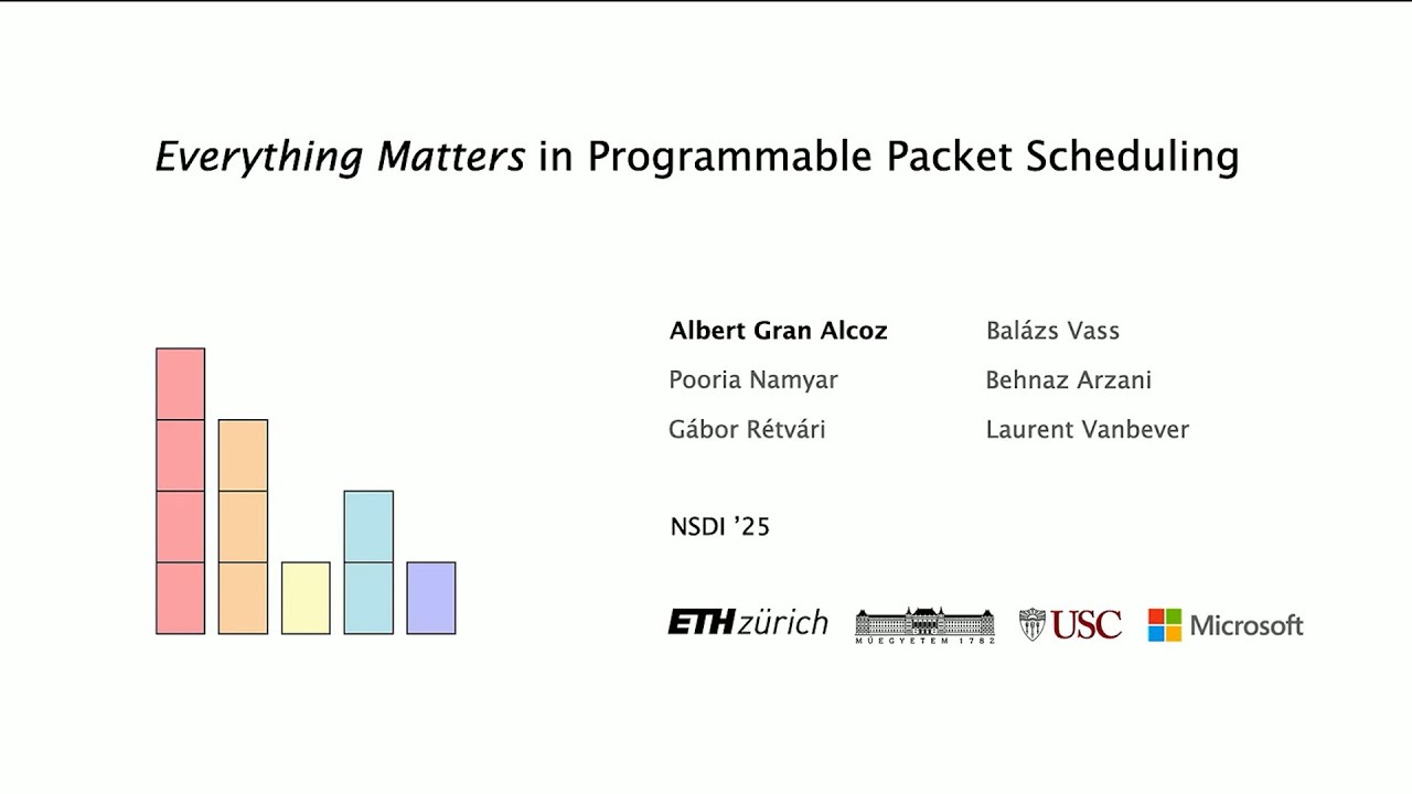 NSDI '25 - Everything Matters in Programmable Packet Scheduling - YouTube