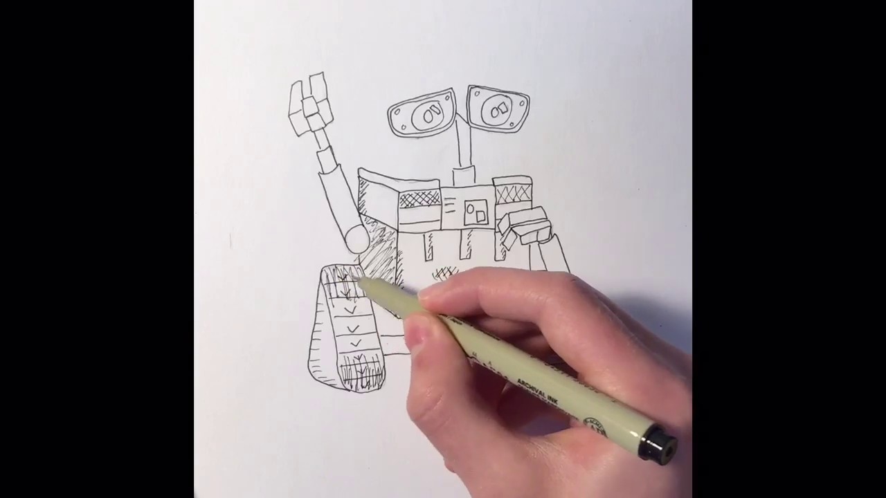 How to draw Wall E - YouTube