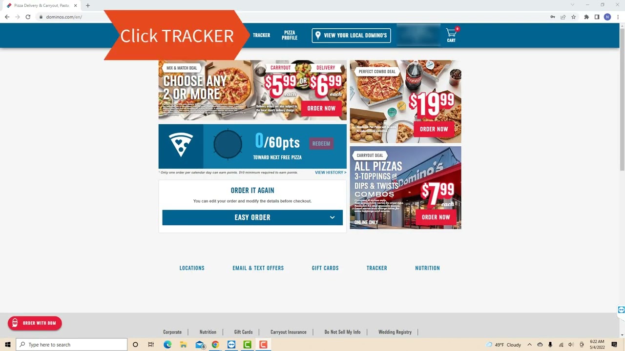 How to Track Domino's Pizza Order - YouTube