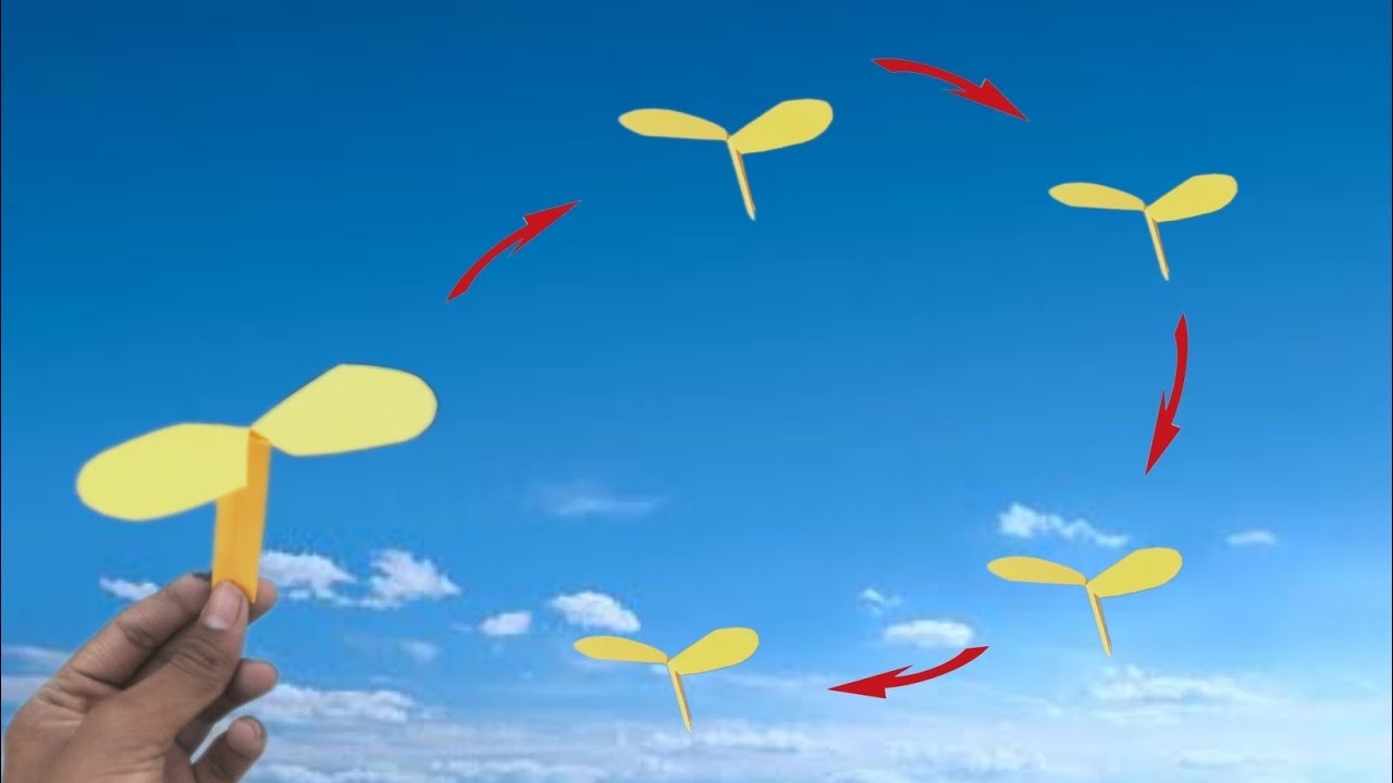 Amazing Paper Flying Helicopter | How to make paper Helicopter | Paper ...