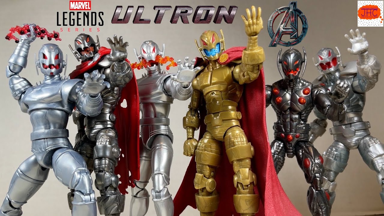 ROBOTS! Every ULTRON Marvel Legends Action Figure Review Iron Man Ant ...