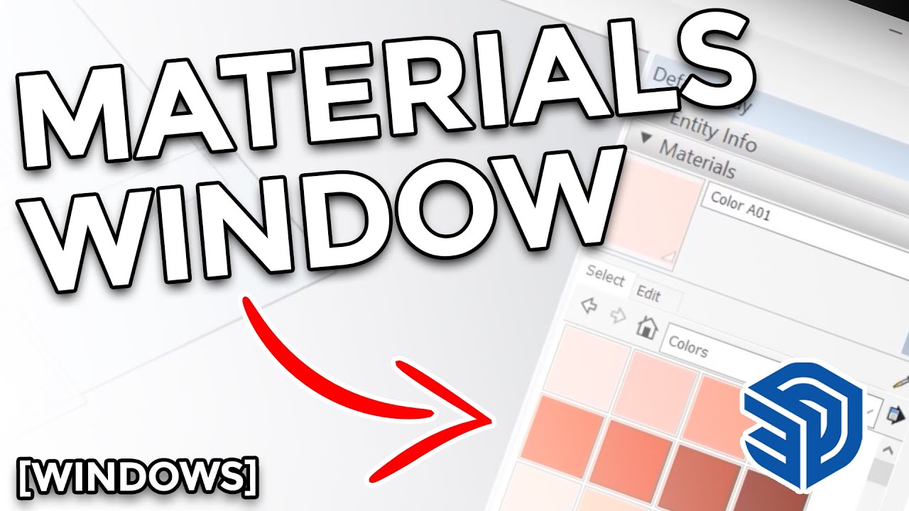 11 The Materials Window in Sketchup | Windows - YouTube