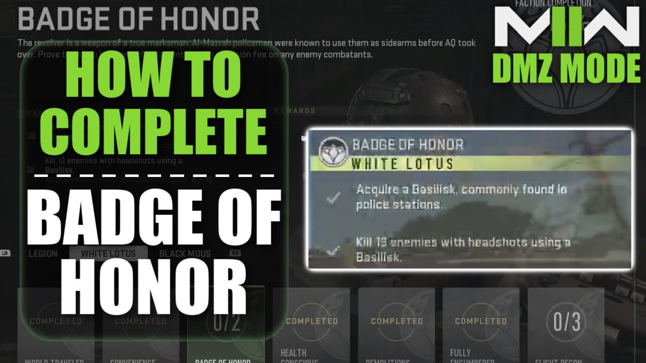 HOW TO COMPLETE BADGE OF HONOR MISSION in Call Of Duty: Modern Warfare ...