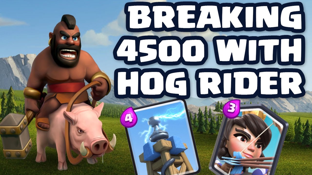 Awesome Hog Rider deck in Clash Royale! Tesla is ALIVE! (Clash Royale ...