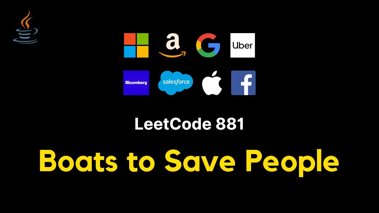 881. Boats to Save People - JAVA (Sorting + Greedy - Detailed explanation) - YouTube
