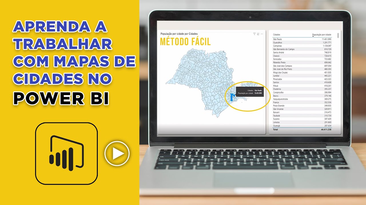 COMO FAZER MAPAS DAS CIDADES NO POWER BI | APRENDA COMO É FÁCIL - YouTube