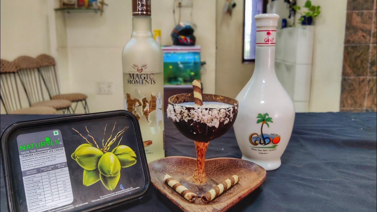 Coconut Ice-cream Cocktail || Cabo Coconut Rum || Magic Moments ...