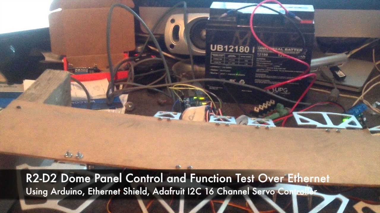 R2-D2 Dome Panel Control and Function Test Over Ethernet - YouTube
