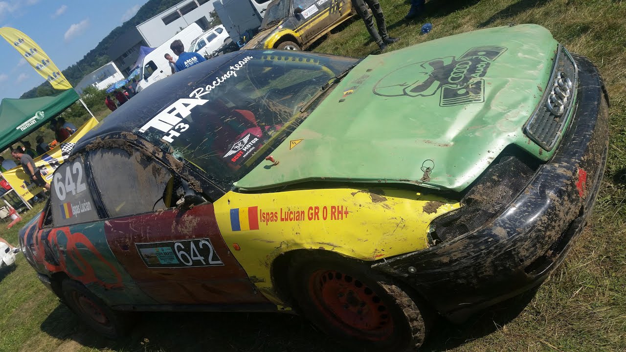 Audi A4 B5 AYG overturned rally cross Romania - YouTube