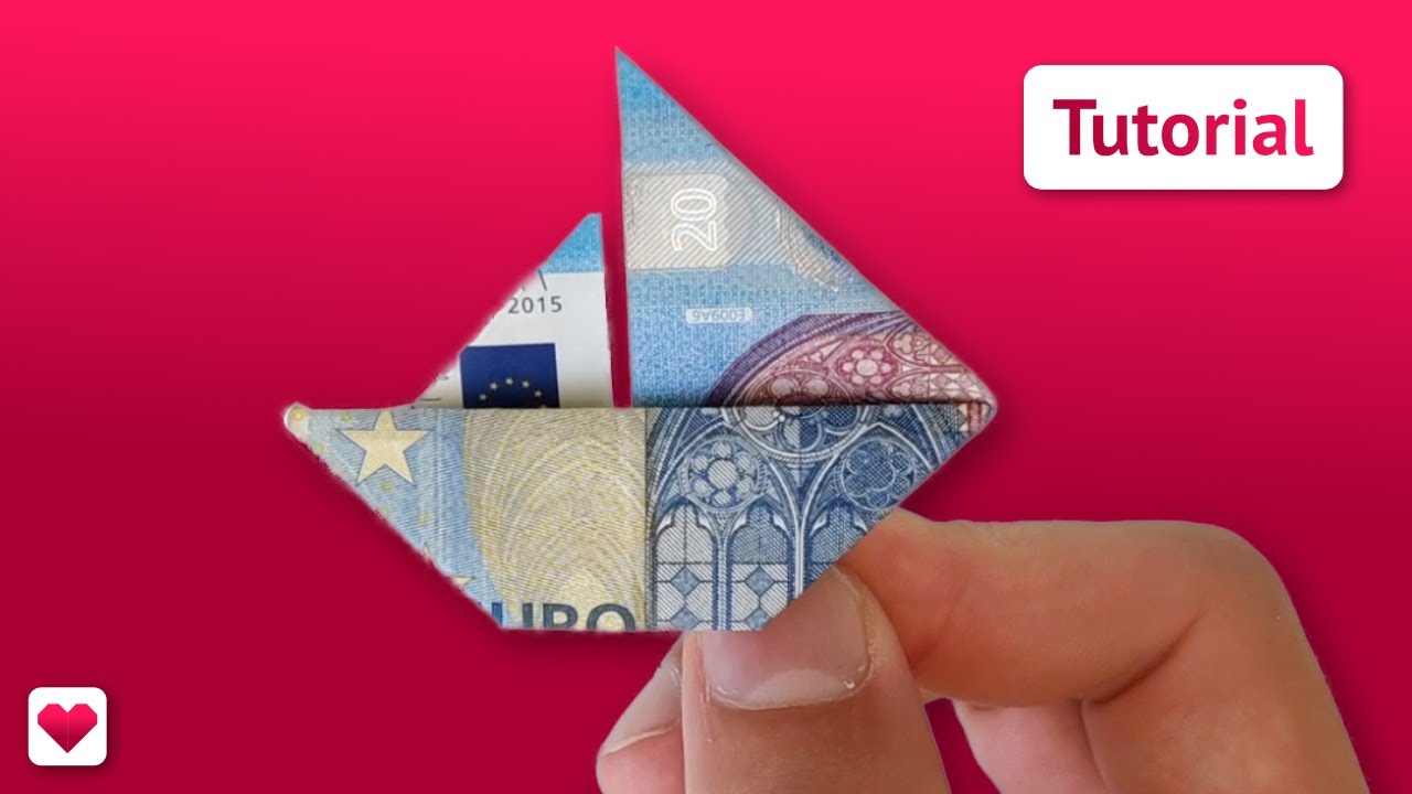 Geldscheine falten: Schiff | Leichte Anleitung | Boot aus Geld falten ...