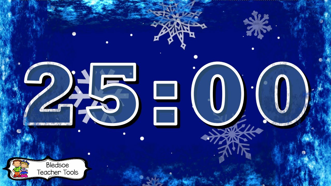 25 Minutes Winter Snow Timer w Music - YouTube
