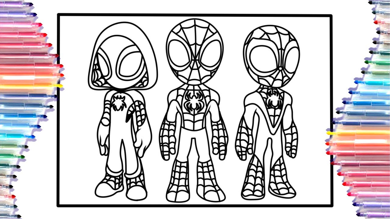 Spidy Coloring Pages/Spidy and his amazing friends/Cartoon - On&On ...