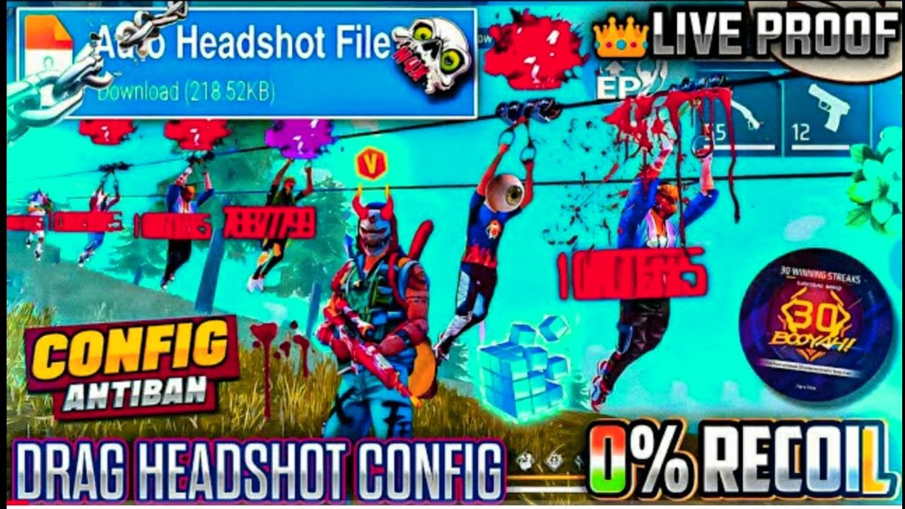 🔥Auto headshot config file free fire aimbot+aimlock | Headshot config ...