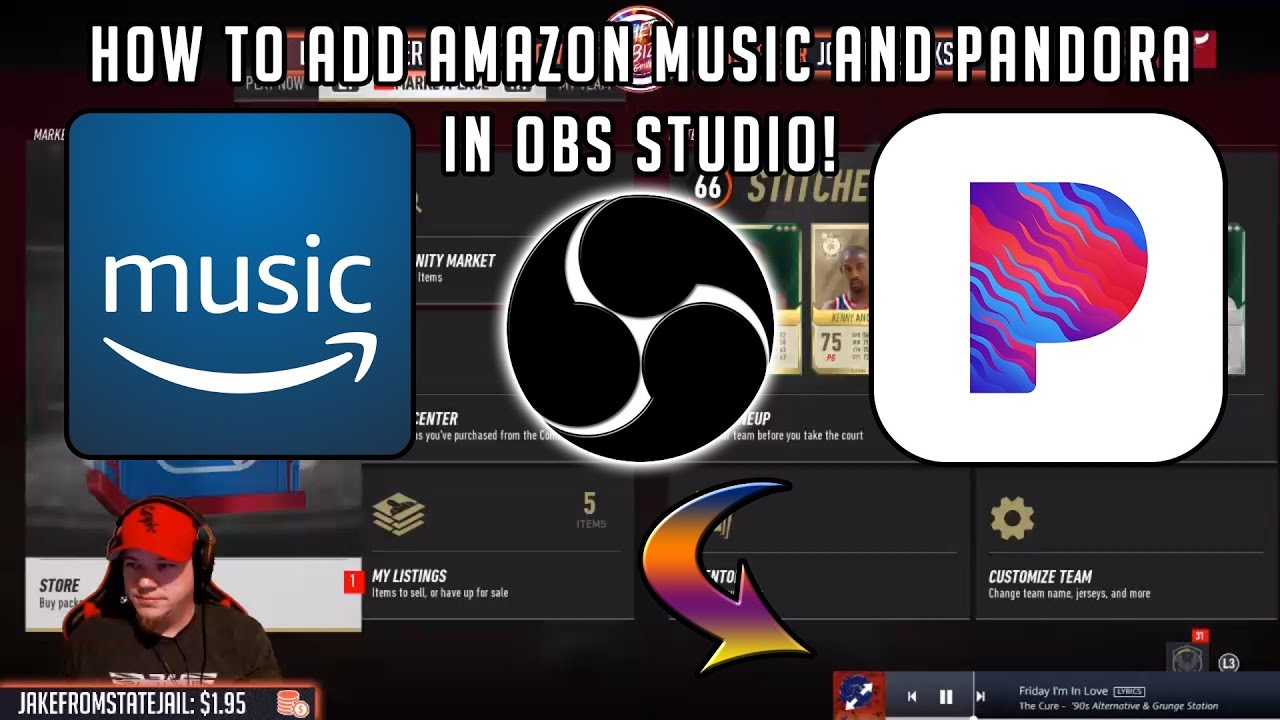 OBS Studio - How to add Amazon Music, Pandora, and other music! - YouTube
