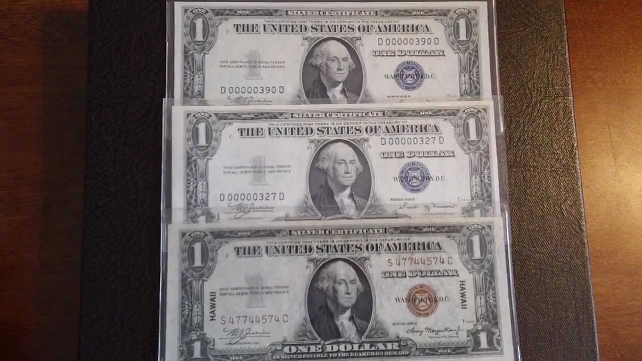 Collectible Old Currency - Silver Certificates - World War II - Fancy ...