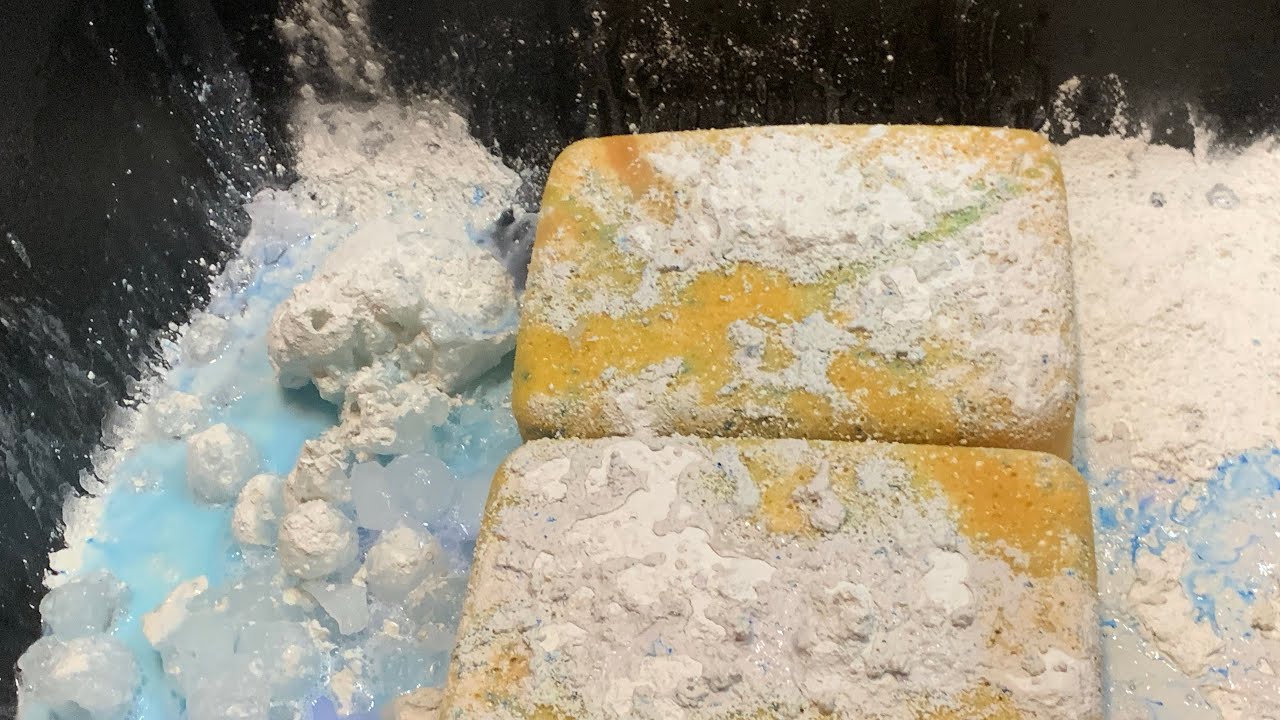 🌀🧊 3 LIQUIDS AND 5 CANS OF POWDER TURNED INTO PASTE AND MADE INTO ...