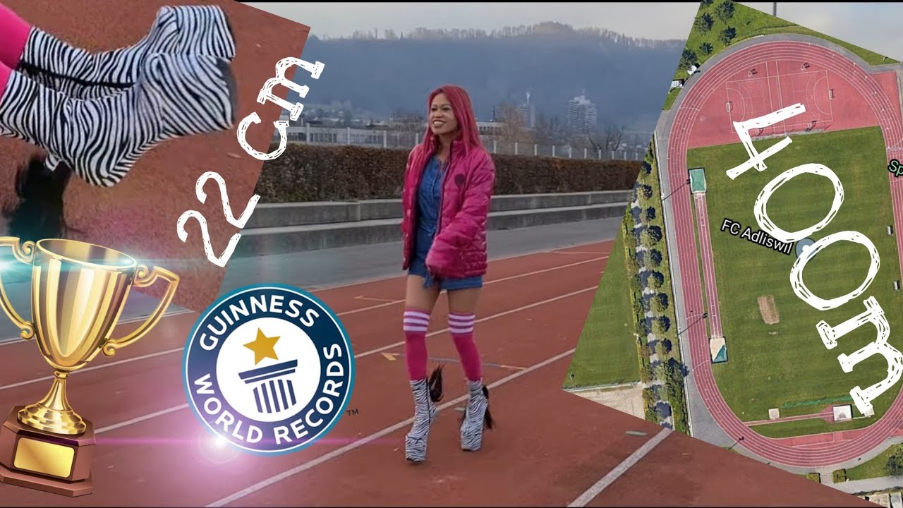 400m Running in 22 cm Heelless Shoes Challenge - YouTube