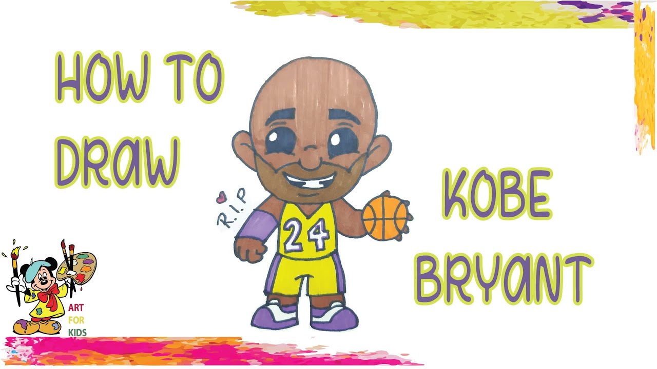 RIP, how to draw KOBE into basketball NBA legend Kobe Bryant - YouTube