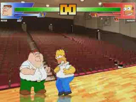 MUGEN - Peter Griffin VS Homer Simpson - YouTube