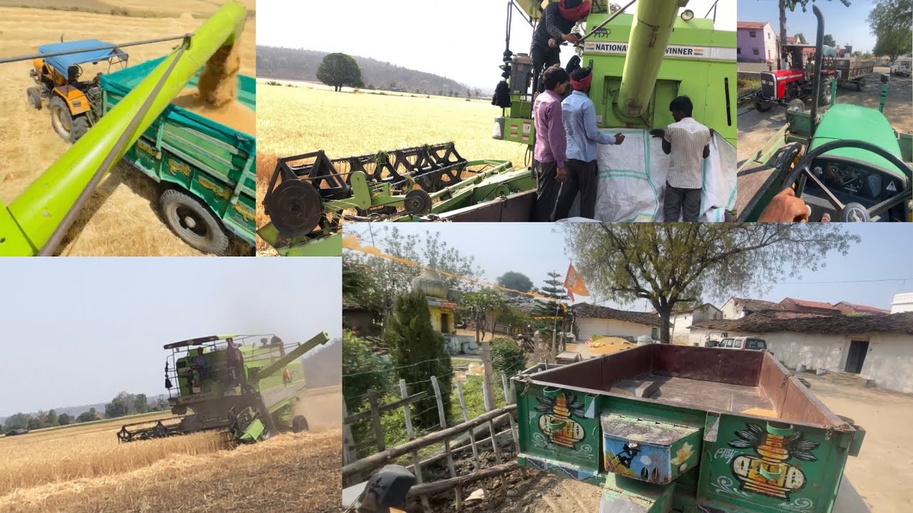 Farming works in progress farming lifestyle harvester and tractors 🚜 🙏🥰 ...