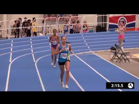 2025 AAU Indoor Nationals - Zara Williams wins National Champion Girls 13yr old 1500m. - YouTube