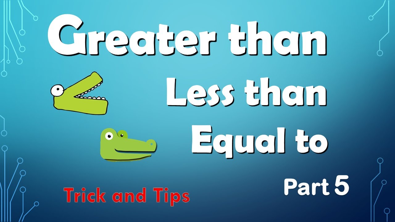 Comparing Number For Grade 1 Greater Than Less Than Reasoning Part Comparing Number For Grade 1 Greater Than Less Than Reasoning Part