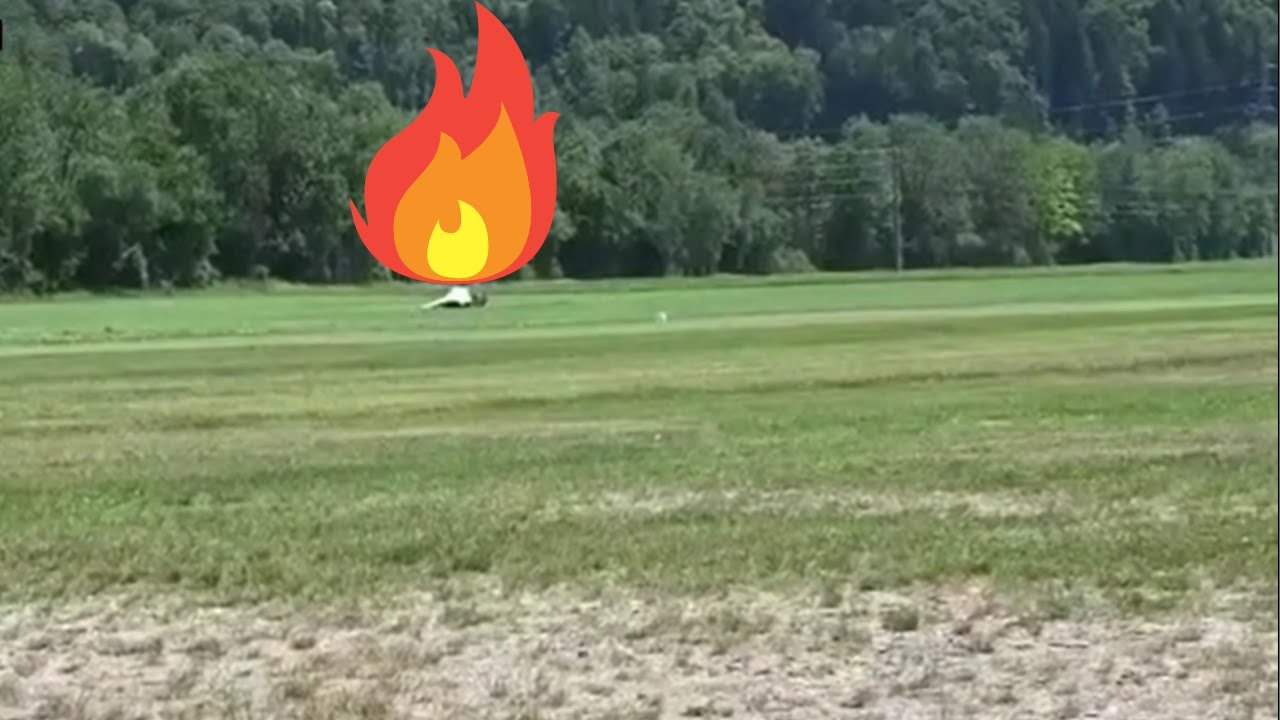 Spinning Helicopter Crashing on the Ground on the Runway - YouTube