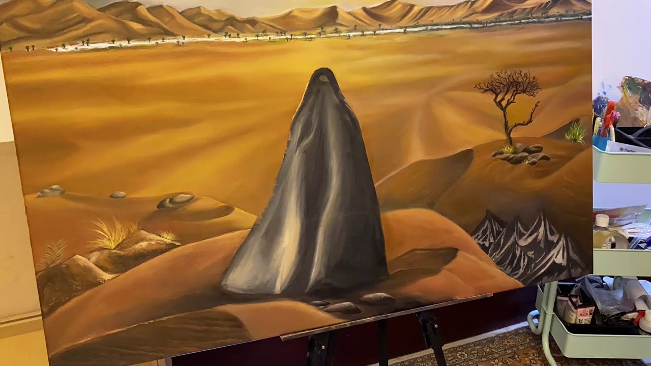 Sayeda Zainab Timelapse oil painting - YouTube