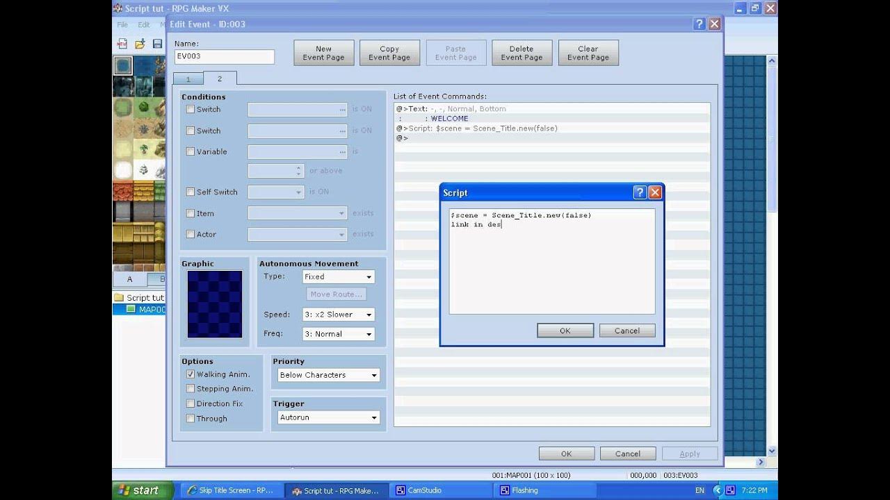 RPG Maker VX Script Tutorial: Skip Title Screen - YouTube