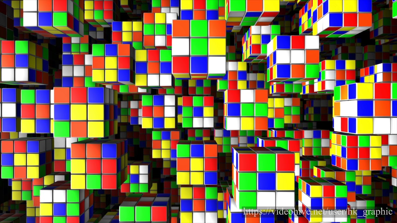 Rubik's cube Background Animation | 4K Screensaver Royalty Free - YouTube