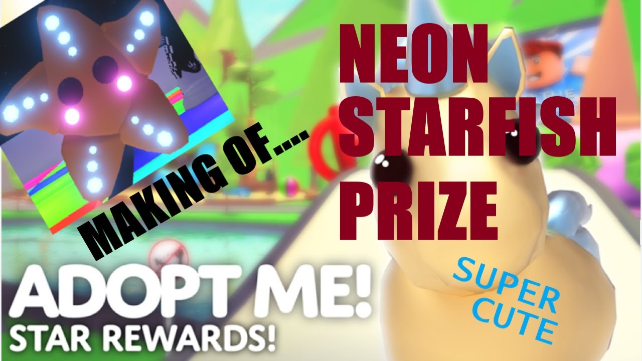 SuperMegaRichKid Adopt Me Making Neon Starfish Prize - YouTube