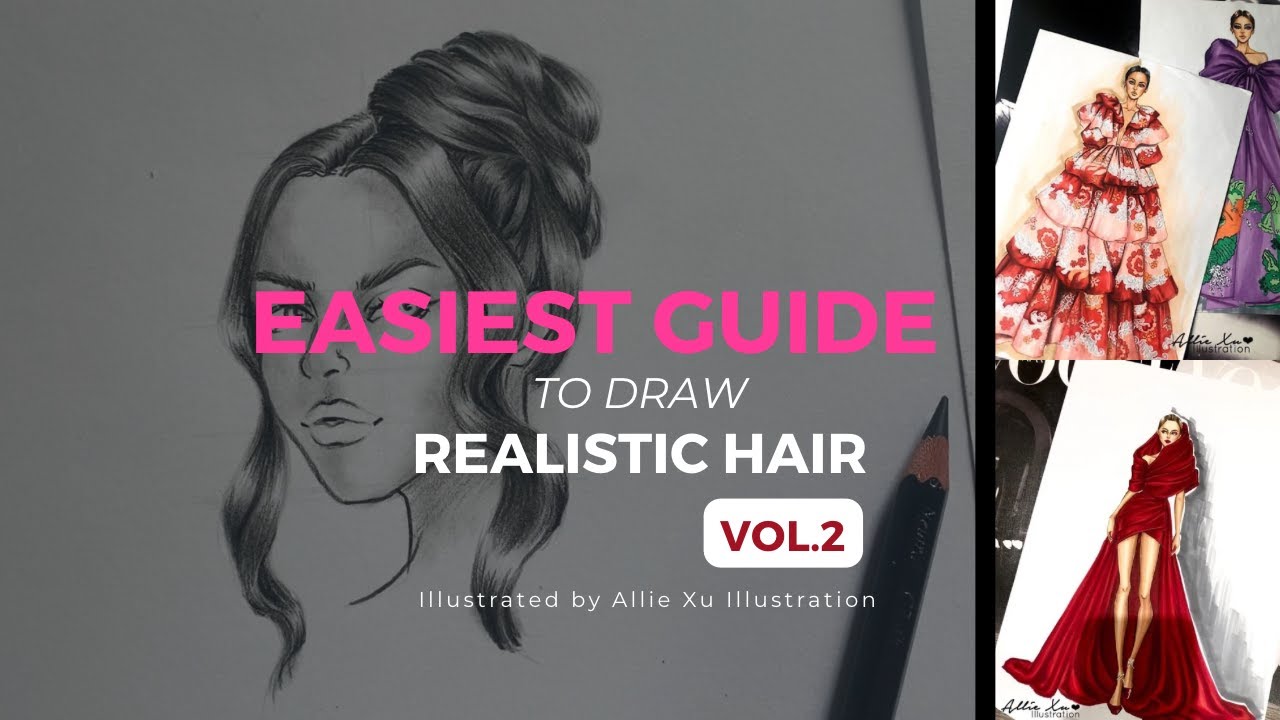 How to Draw Realistic Hair | step by step tutorial (Vol.2) - YouTube